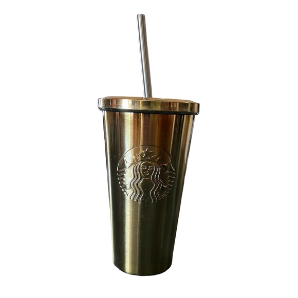 Starbucks | Other | Nwt Rare 25 Starbucks Stainless Gold Metallic Cold ...